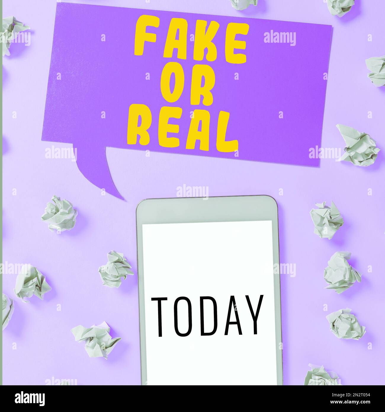 Handwriting text Fake Or Real, Internet Concept difference between ...