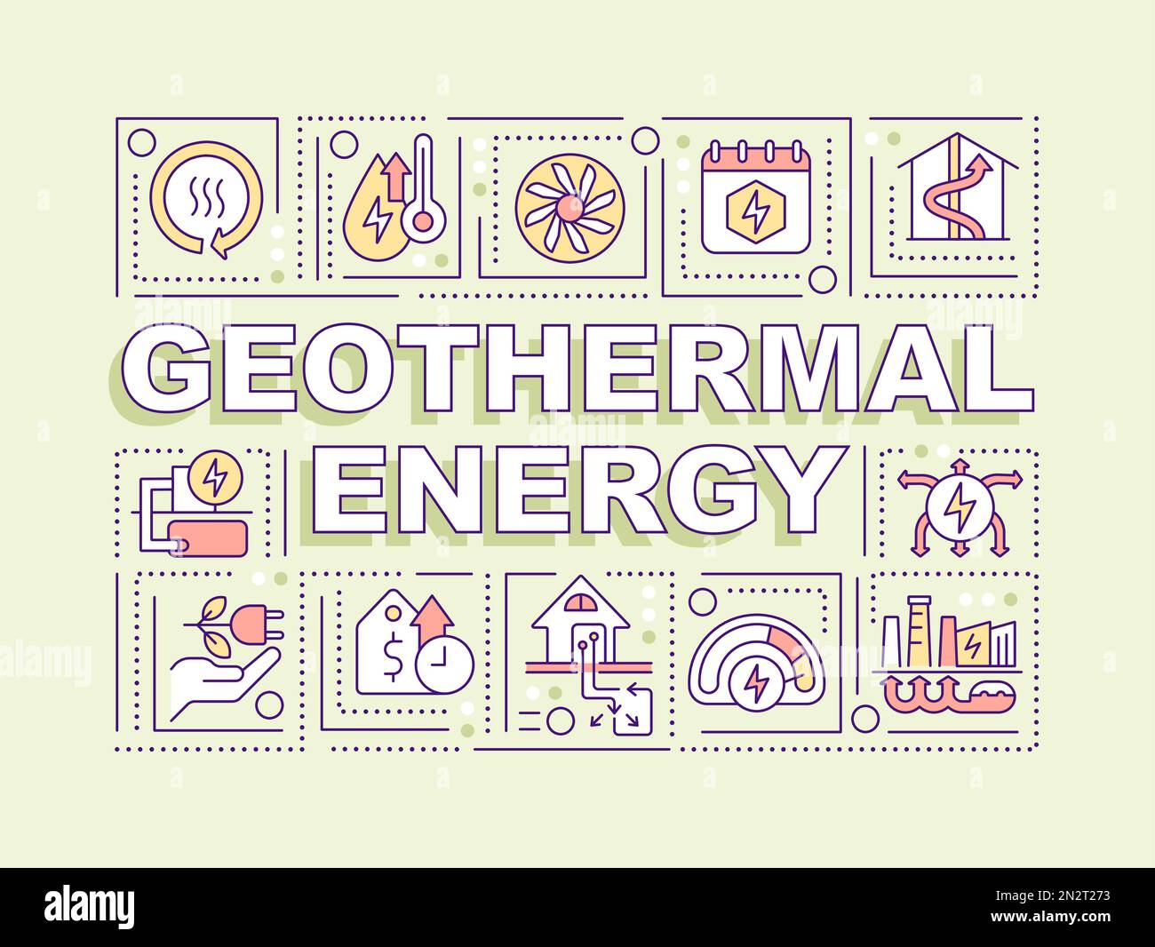 Geothermal energy word concepts light green banner Stock Vector Image ...