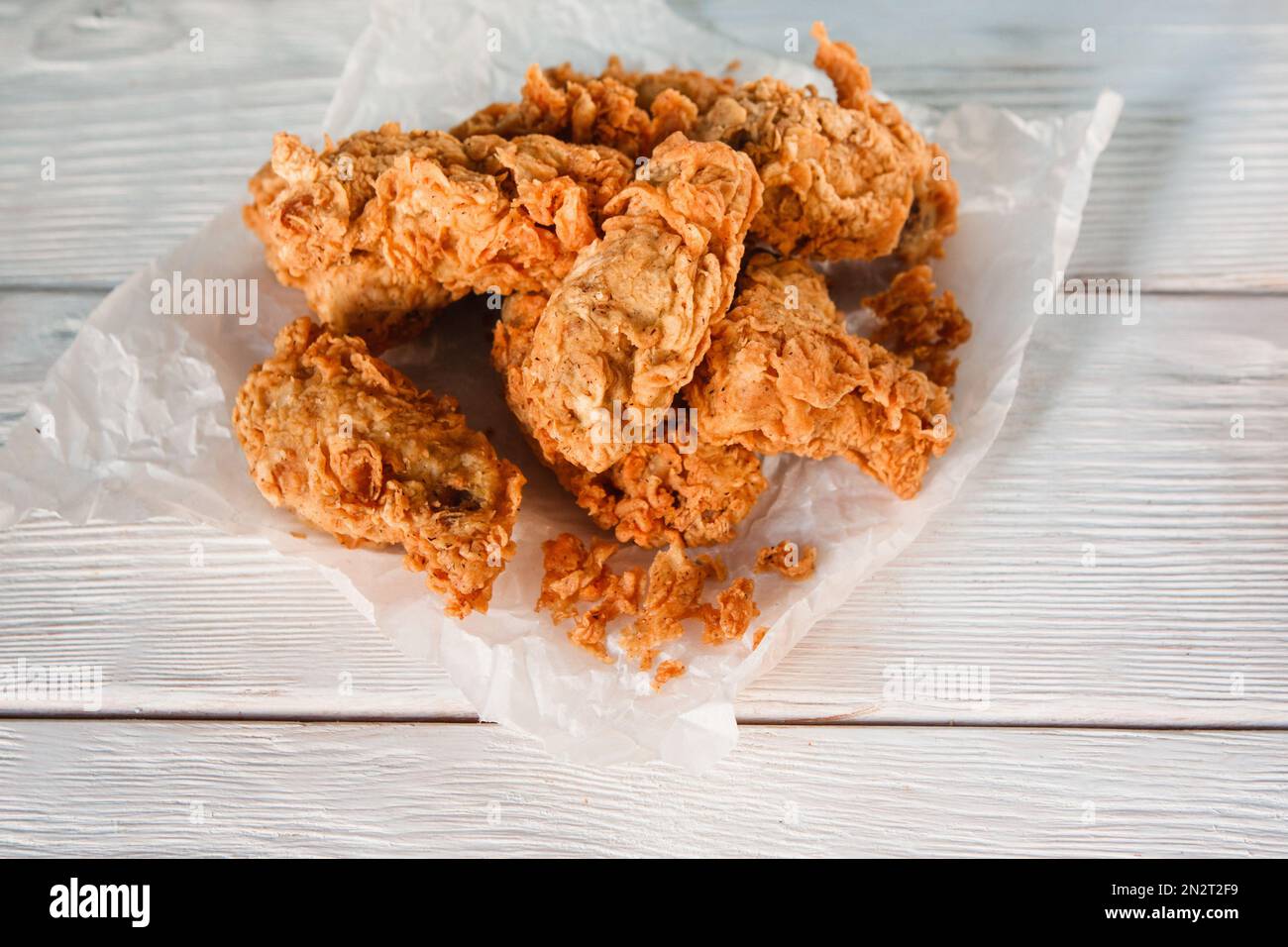 Deep fried chicken legs. Junk food, bad habits Stock Photo - Alamy