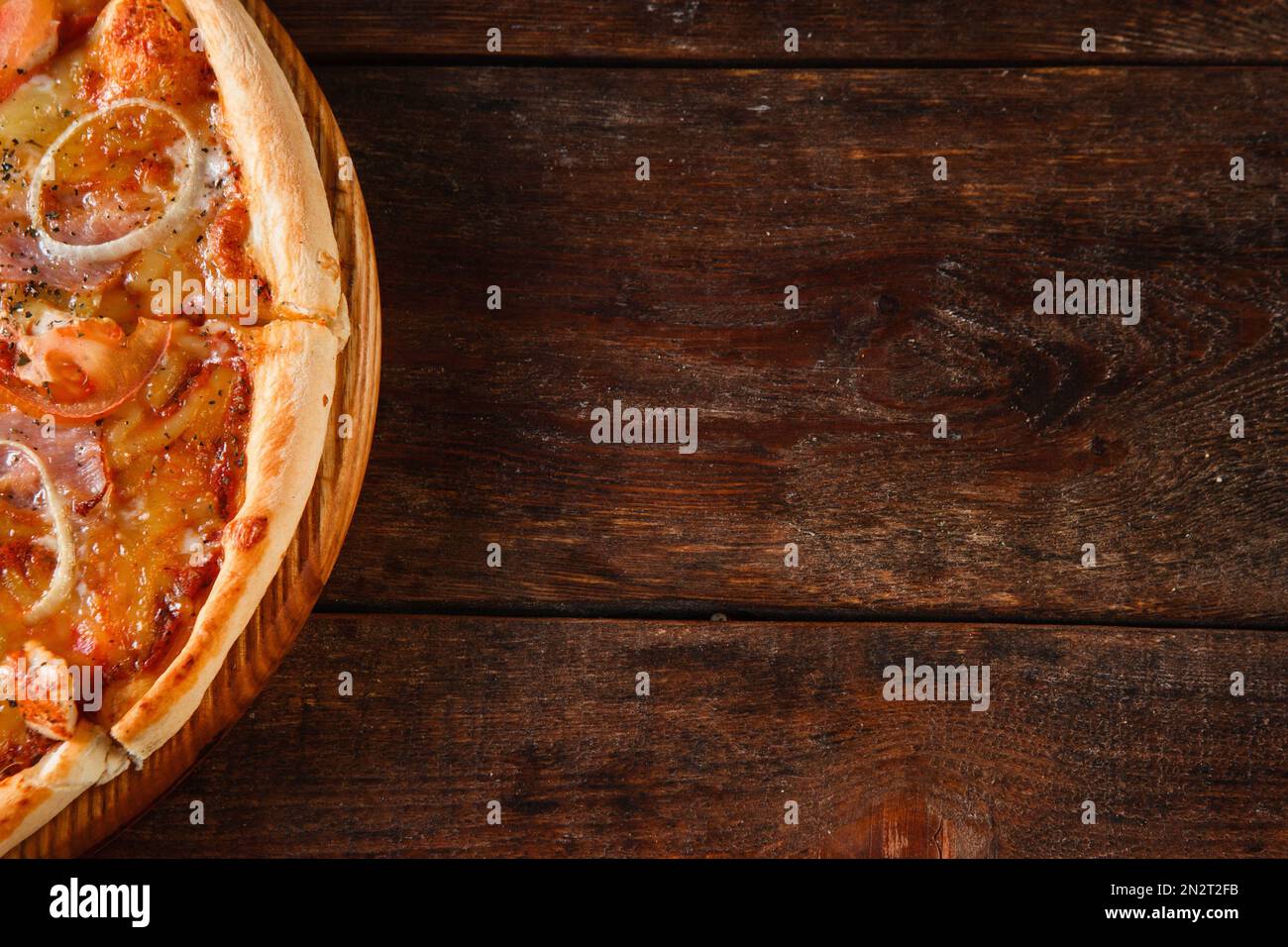 Pizza, italian national food background, flat lay Stock Photo - Alamy