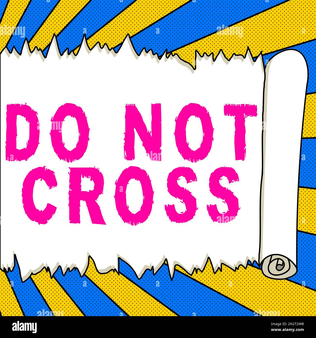 Writing displaying text Do Not Cross, Business concept Crossing is ...