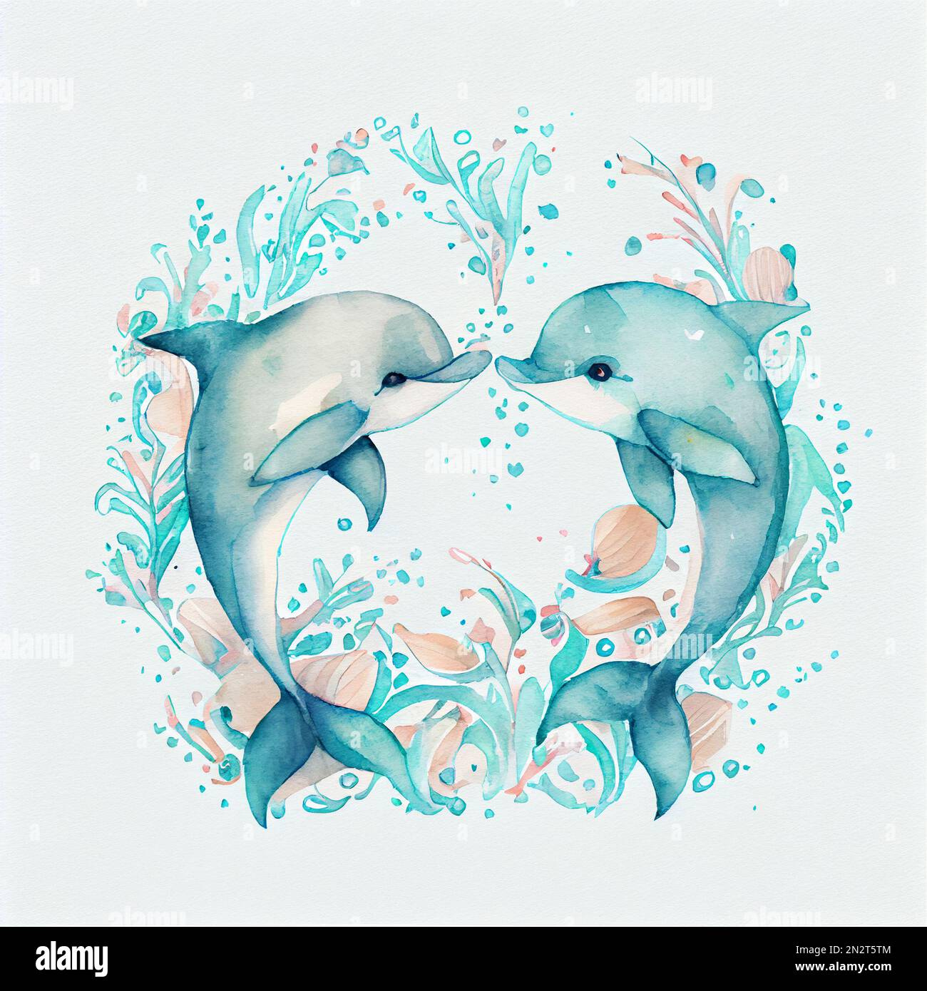 Dolphins Drawings Making A Heart