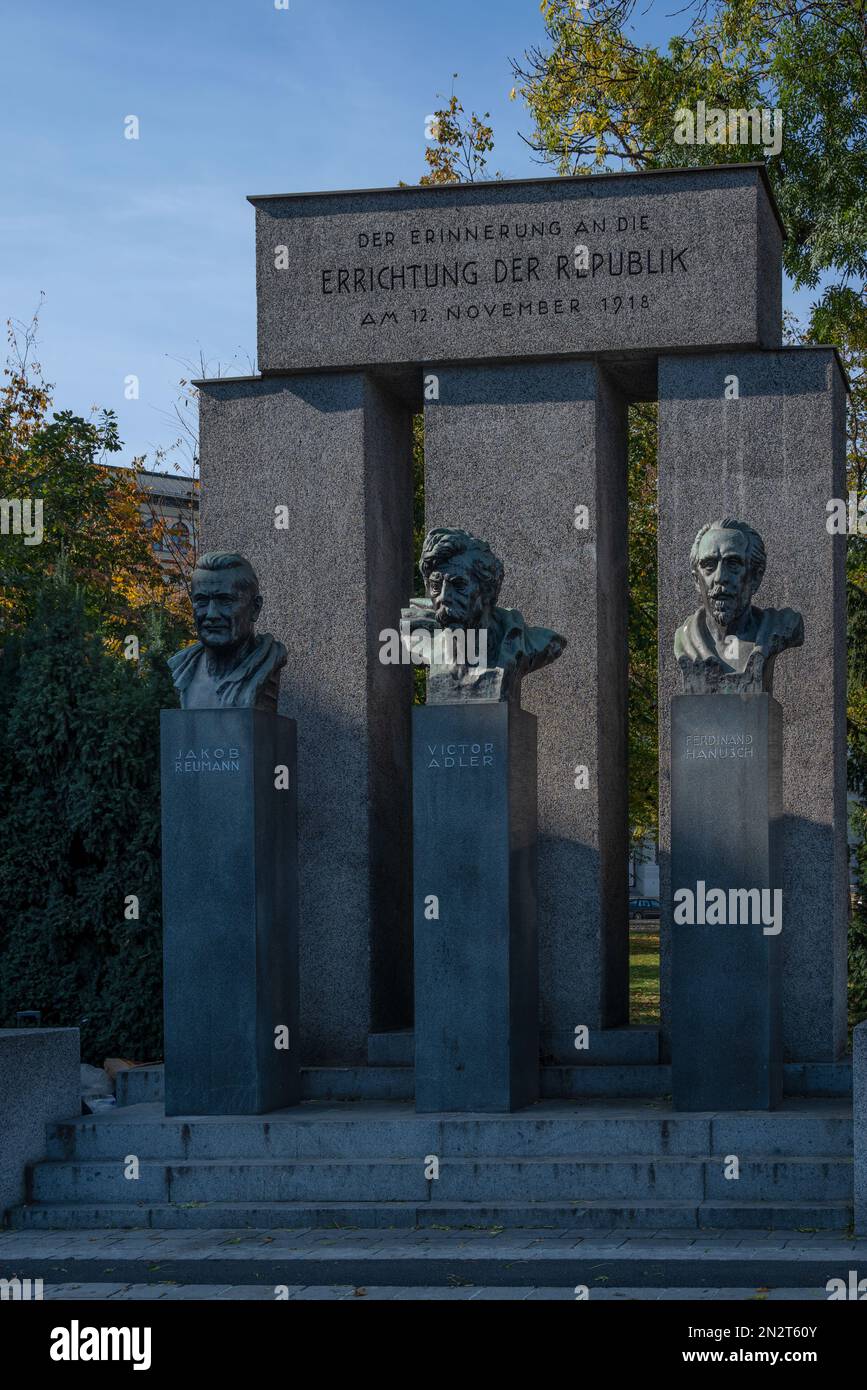 View of The Monument of the Republic also called the Republic Monument ...