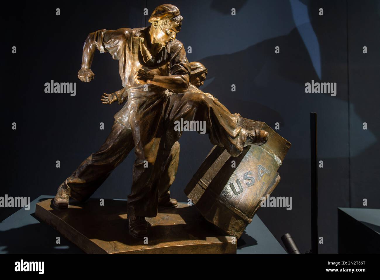 Moscow. Matvei Manizer's sculpture 'The American shells - in a vodu'n ...