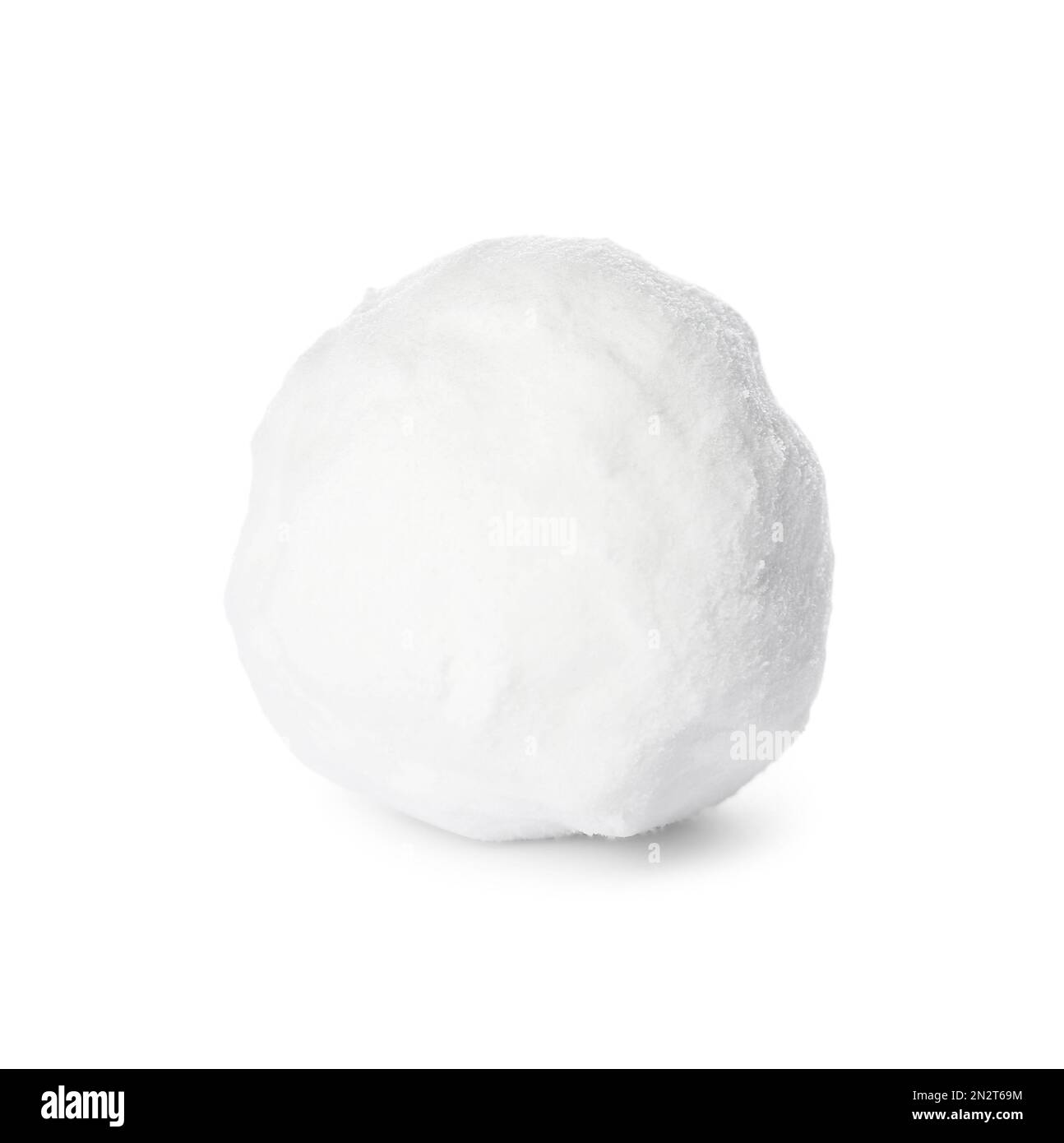 Single snowball isolated on white. Winter activities Stock Photo - Alamy