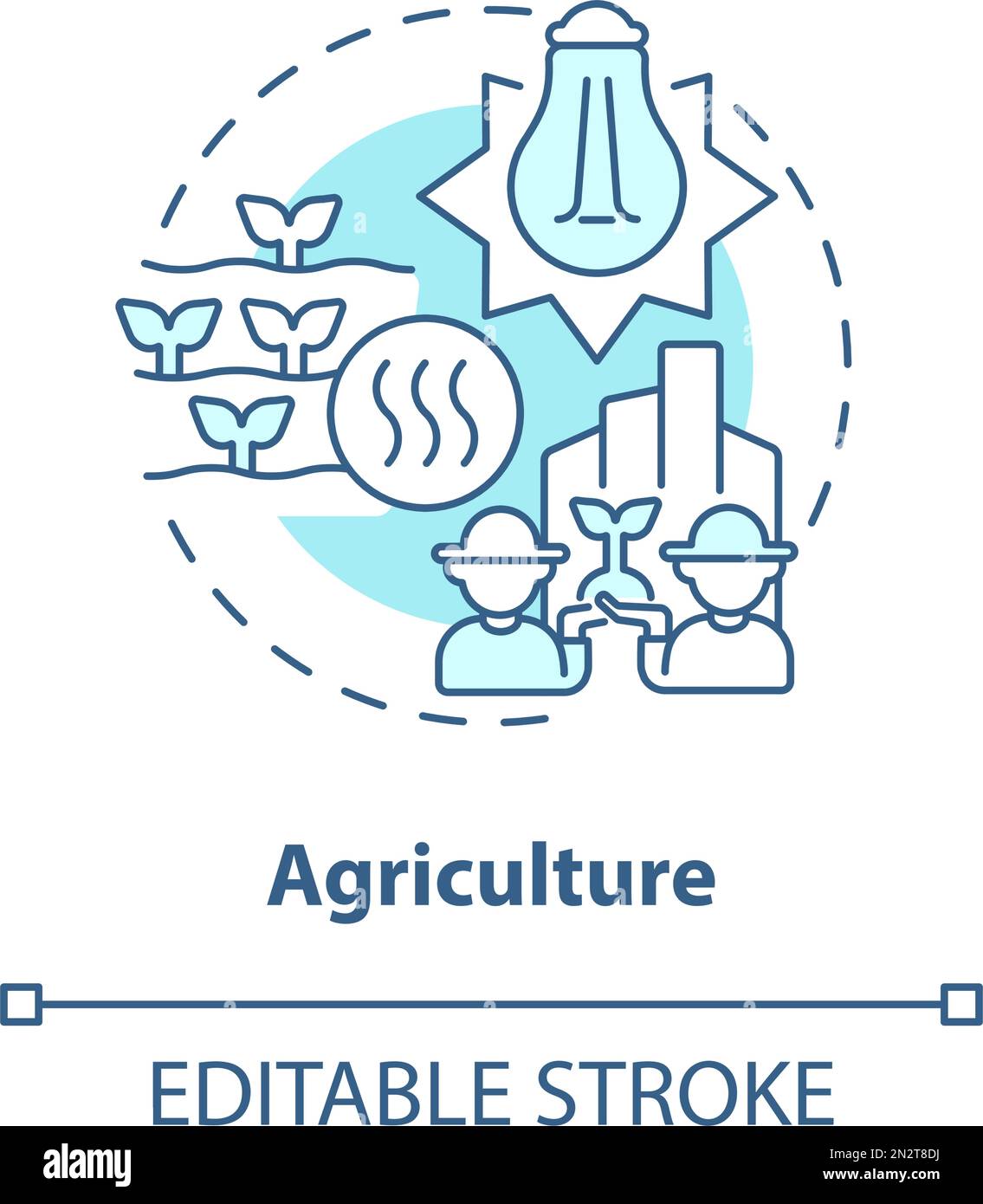 Agriculture blue concept icon Stock Vector Image & Art - Alamy