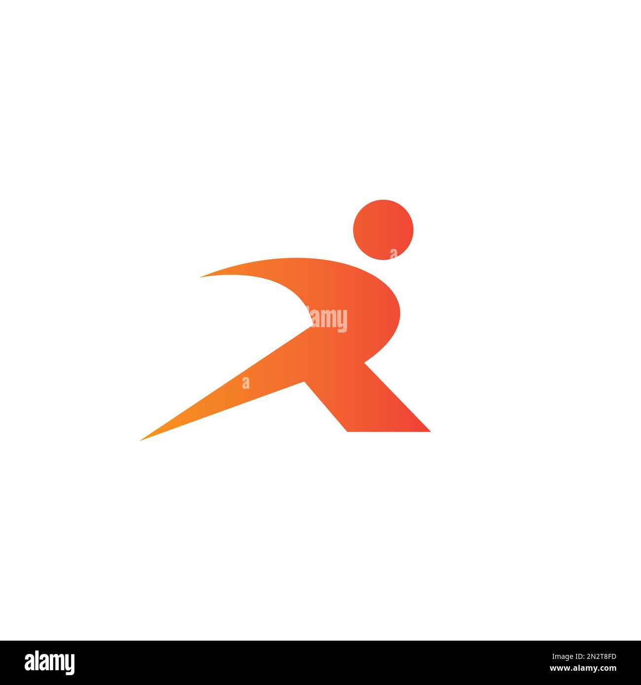 R Running People Logo Design. Letter R Human Stock Vector Image & Art ...