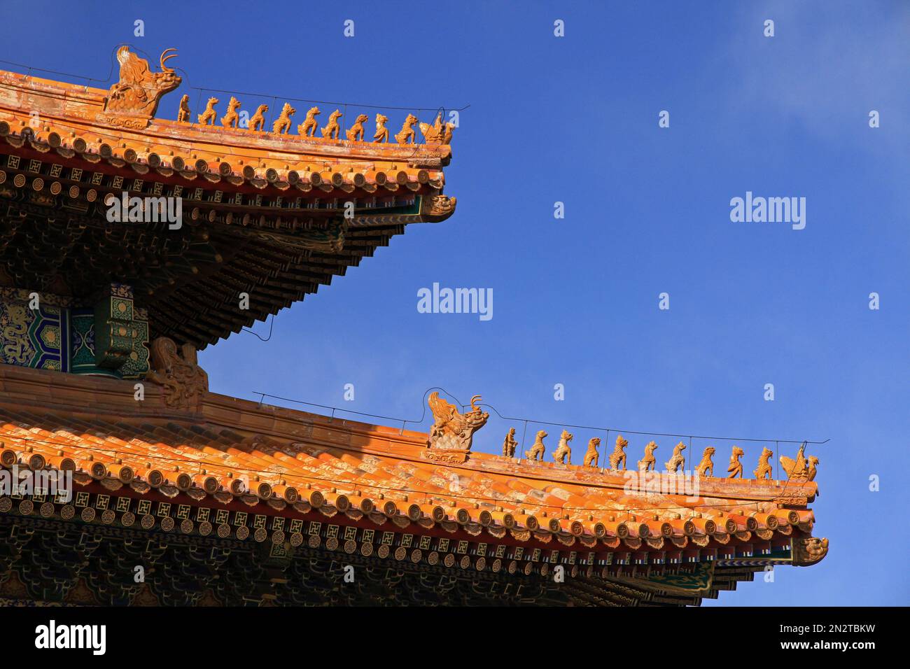 Imperial roof decoration of the highest status on the roof ridge of the ...