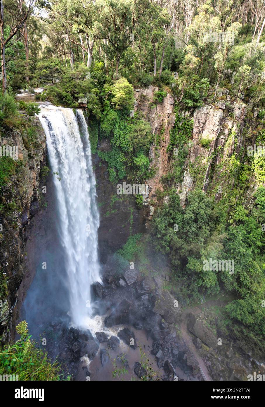 Aerial view of Queen Mary Falls, Darling Downs, Spring Creek, Main ...