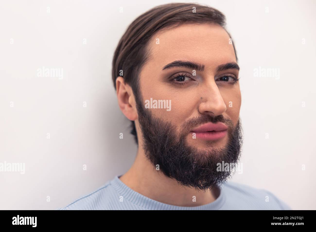 Serene transgender person posing for the camera Stock Photo - Alamy