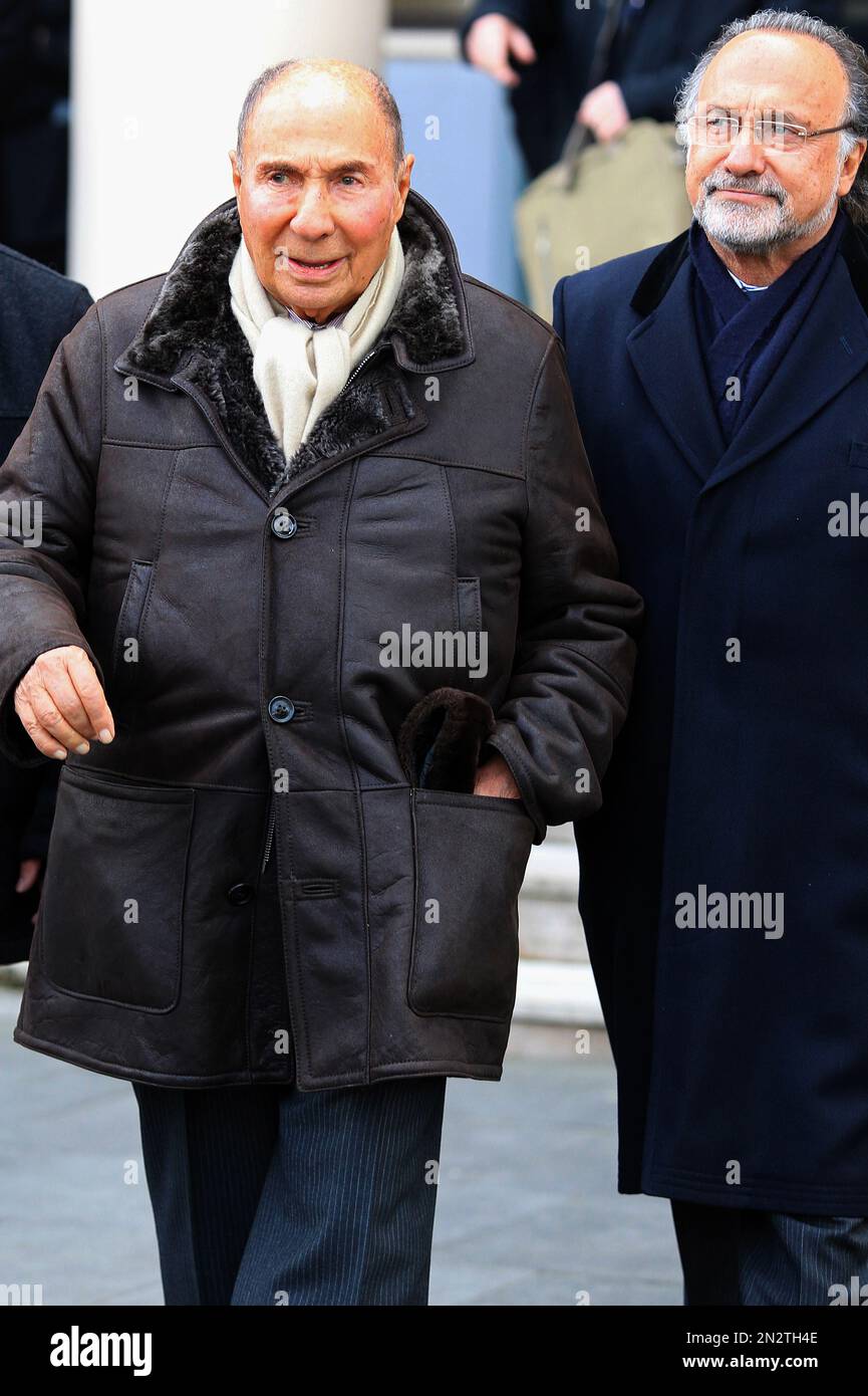 Dassault Group Chairman and CEO Serge Dassault, left, and his son MP ...