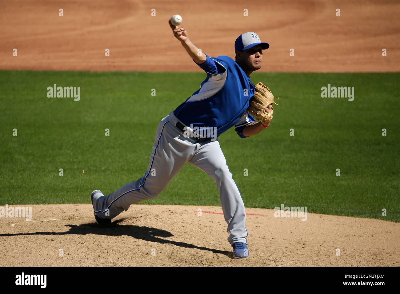 Kansas City Royals pitcher Yohan Pino throws during the third inning of ...