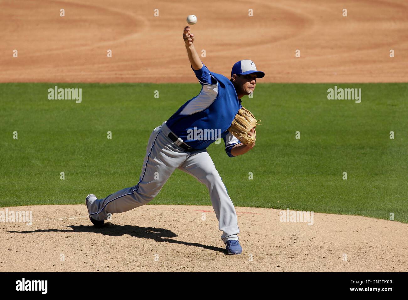 Kansas City Royals pitcher Yohan Pino throws during the third inning of ...