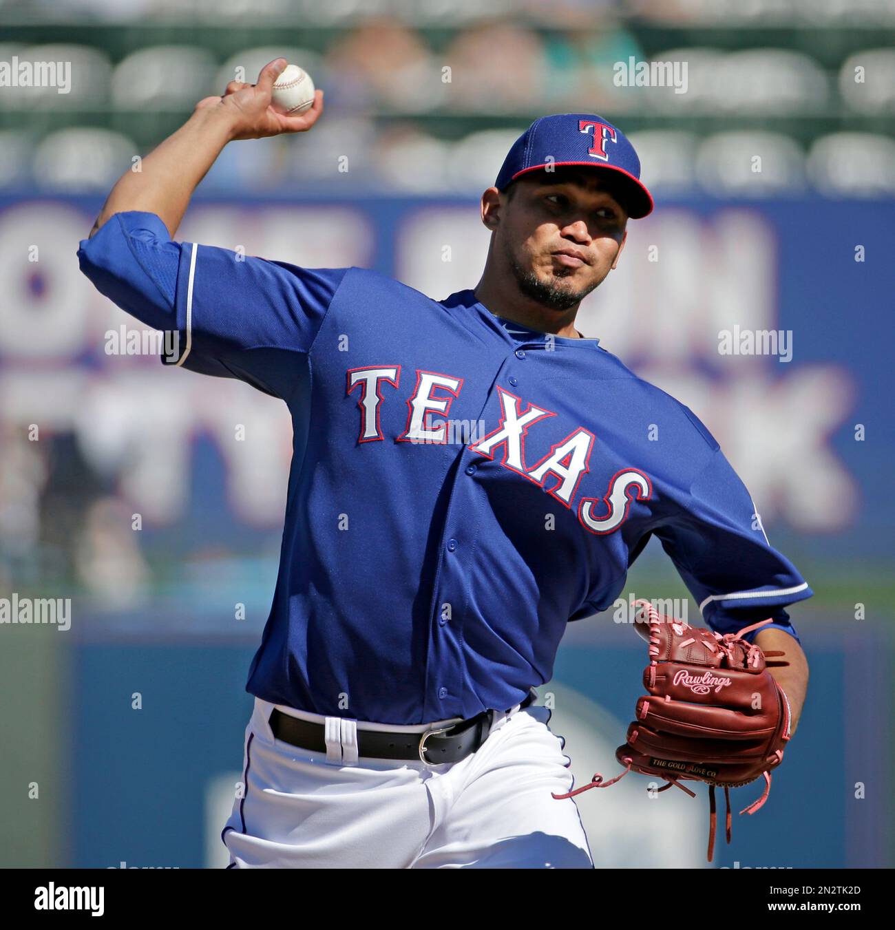 Texas Rangers relief pitcher David Martinez during the fourth inning of ...