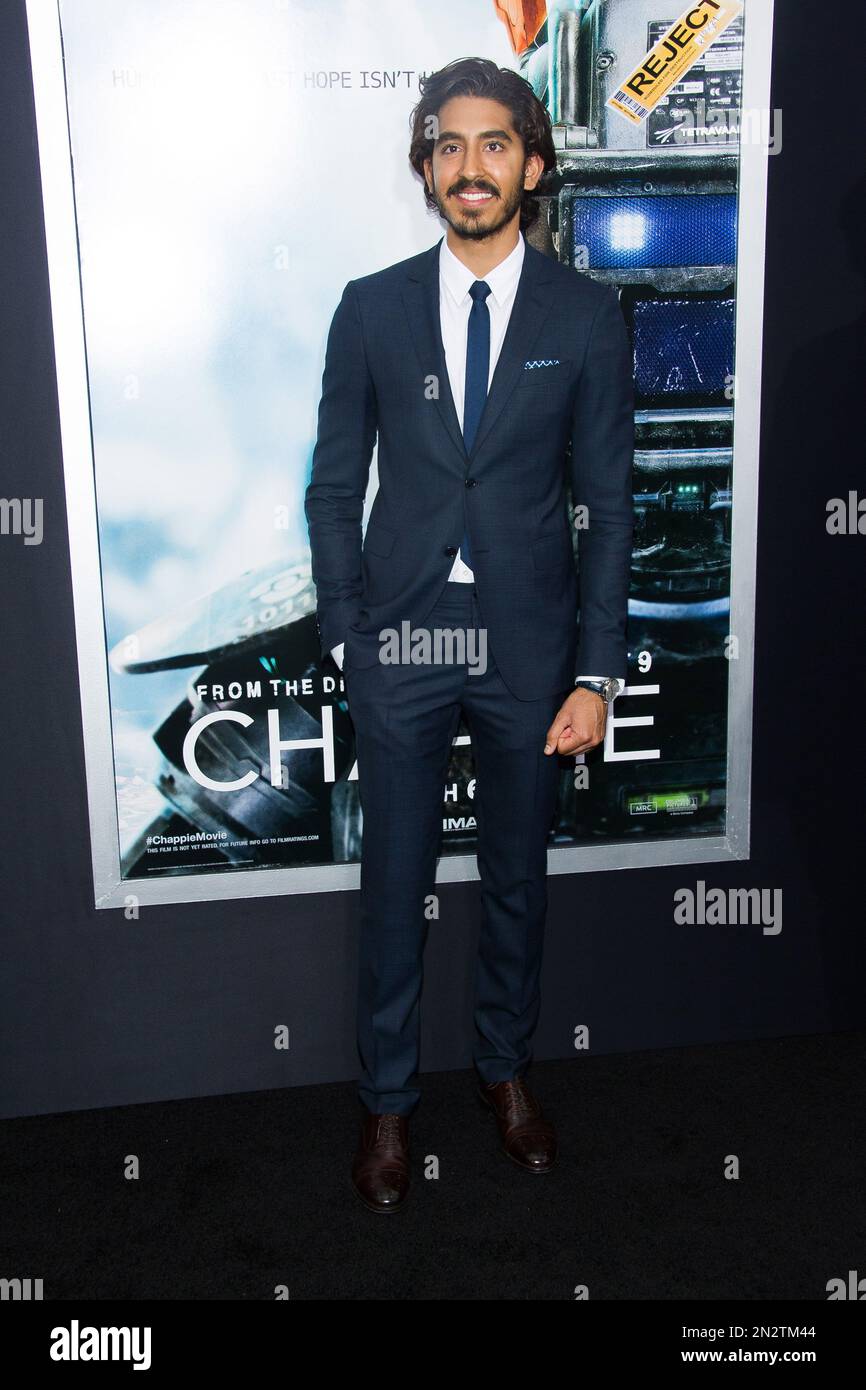 Dev Patel attends the world premiere of "Chappie" at the AMC Loews ...