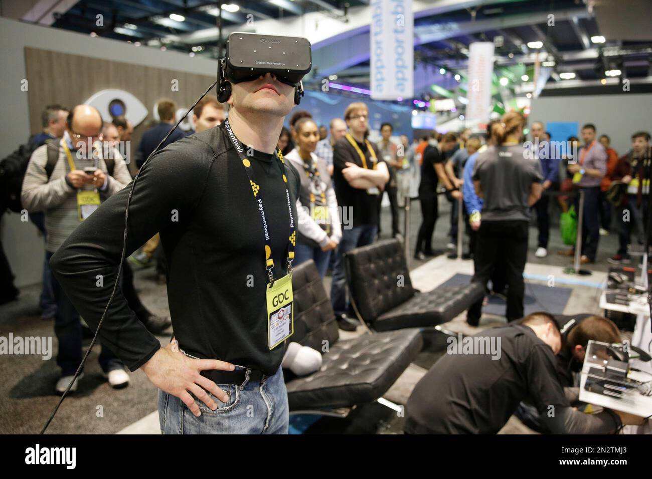 John Kozukik experiences the Back to Dinosaur Island game by Crytek at ...