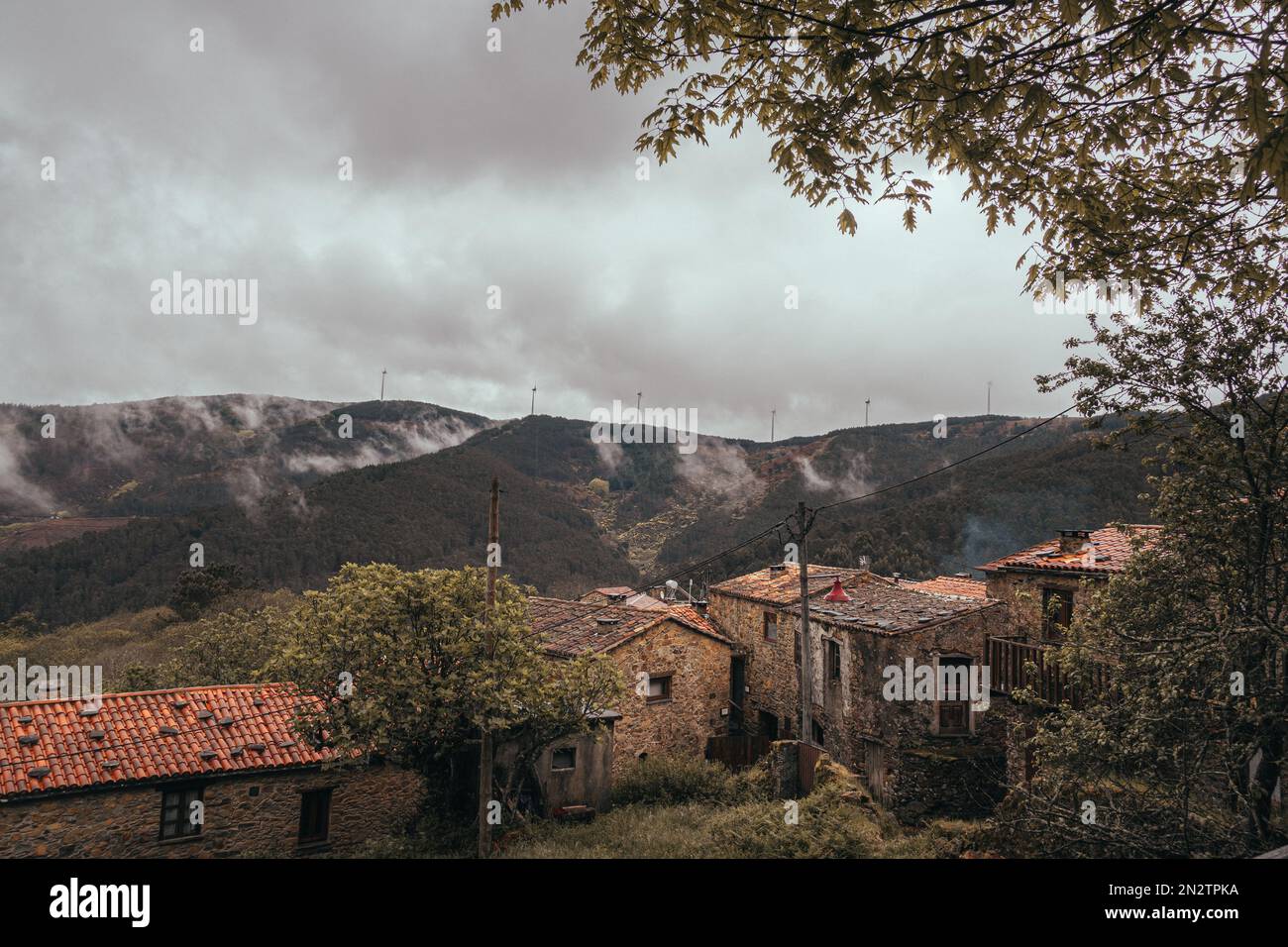 Lousã Typical Houses Xisto Portugal Stock Photo - Alamy