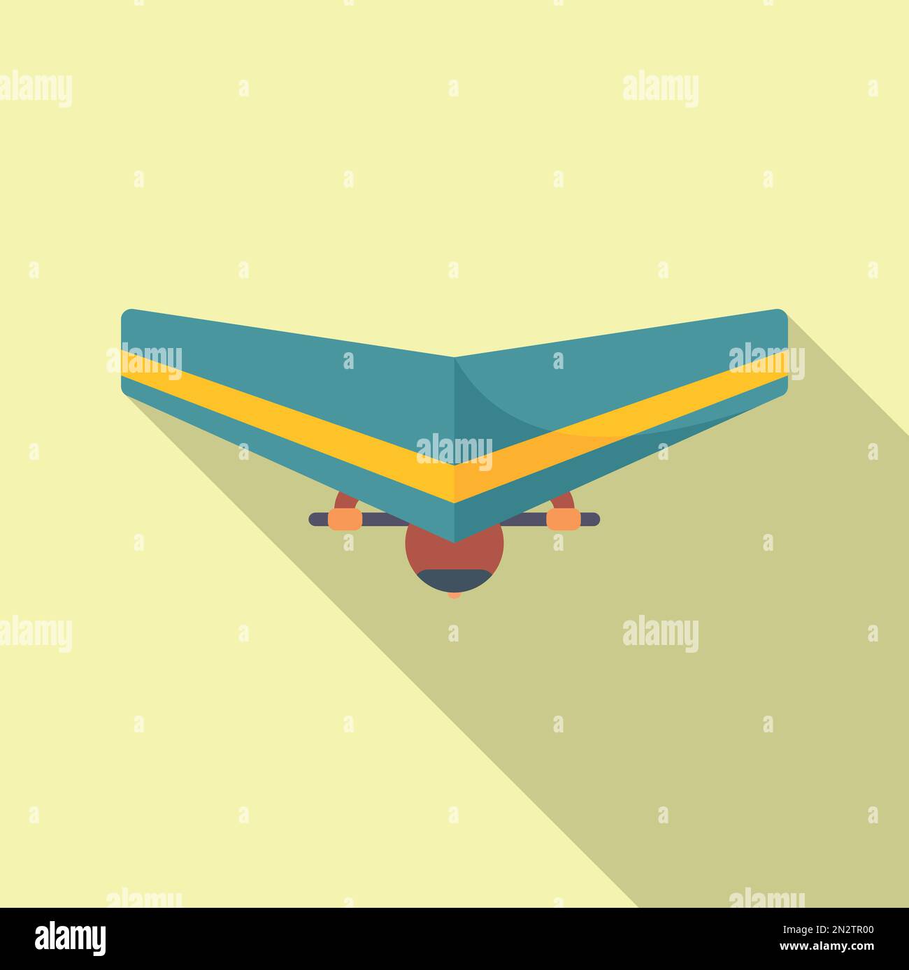 Sky hang glider icon flat vector. Para gliding. Wing pilot Stock Vector ...
