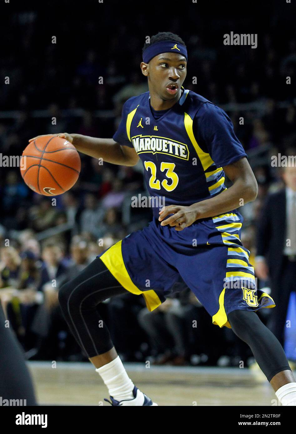 Marquette guard Jajuan Johnson (23) during the first half of an NCAA ...