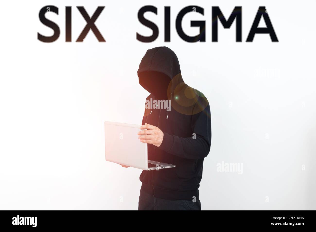 Sign displaying Six Sigma, Concept meaning management techniques to ...