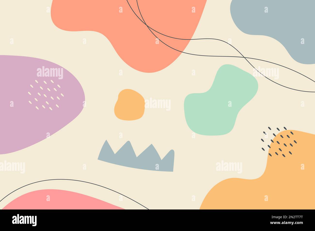 Abstract background. Hand drawing various shapes and doodle objects ...