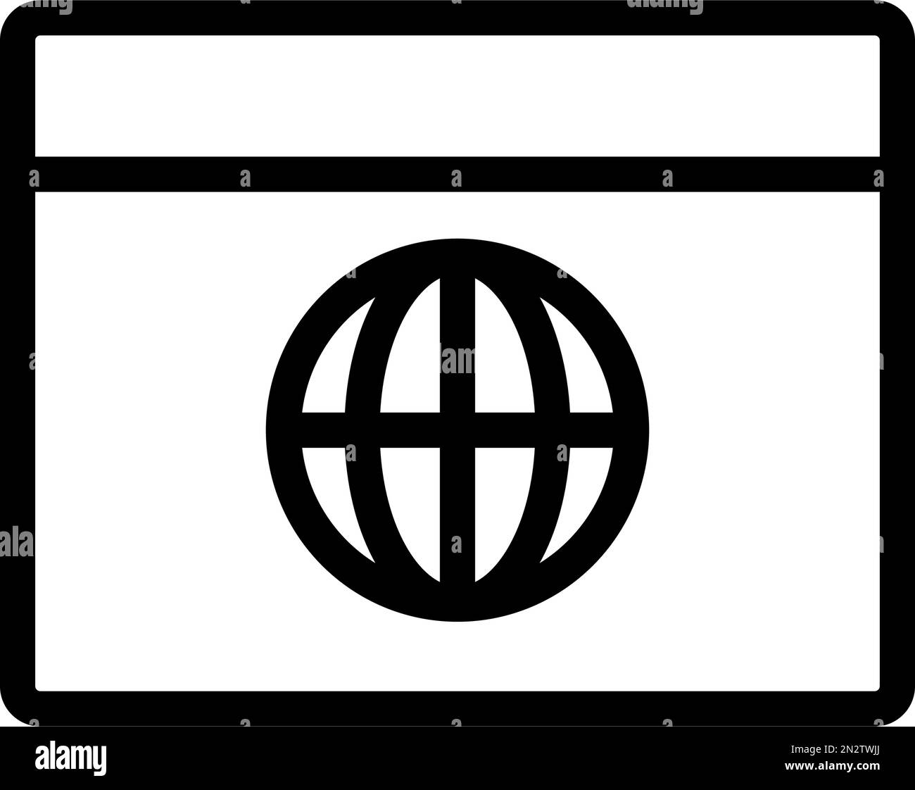 Simple browser and window icon. Editable vector Stock Vector Image ...