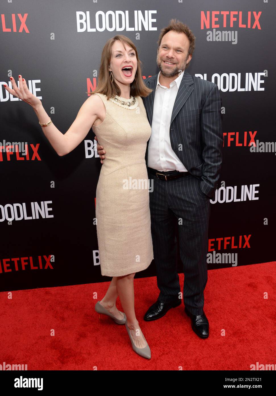 Actor Norbert Leo Butz, right, and wife Michelle Federer attend the ...