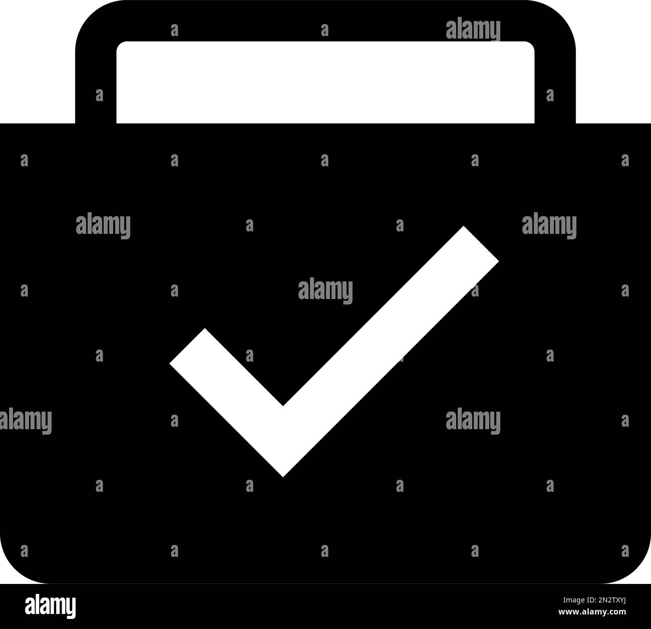 Bag silhouette icon with check mark. Editable vector Stock Vector Image ...
