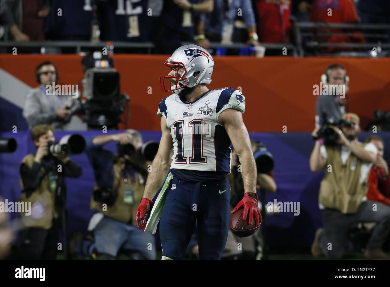 New England Patriots Wide Receiver Julian Edelman 11 Catches A Three