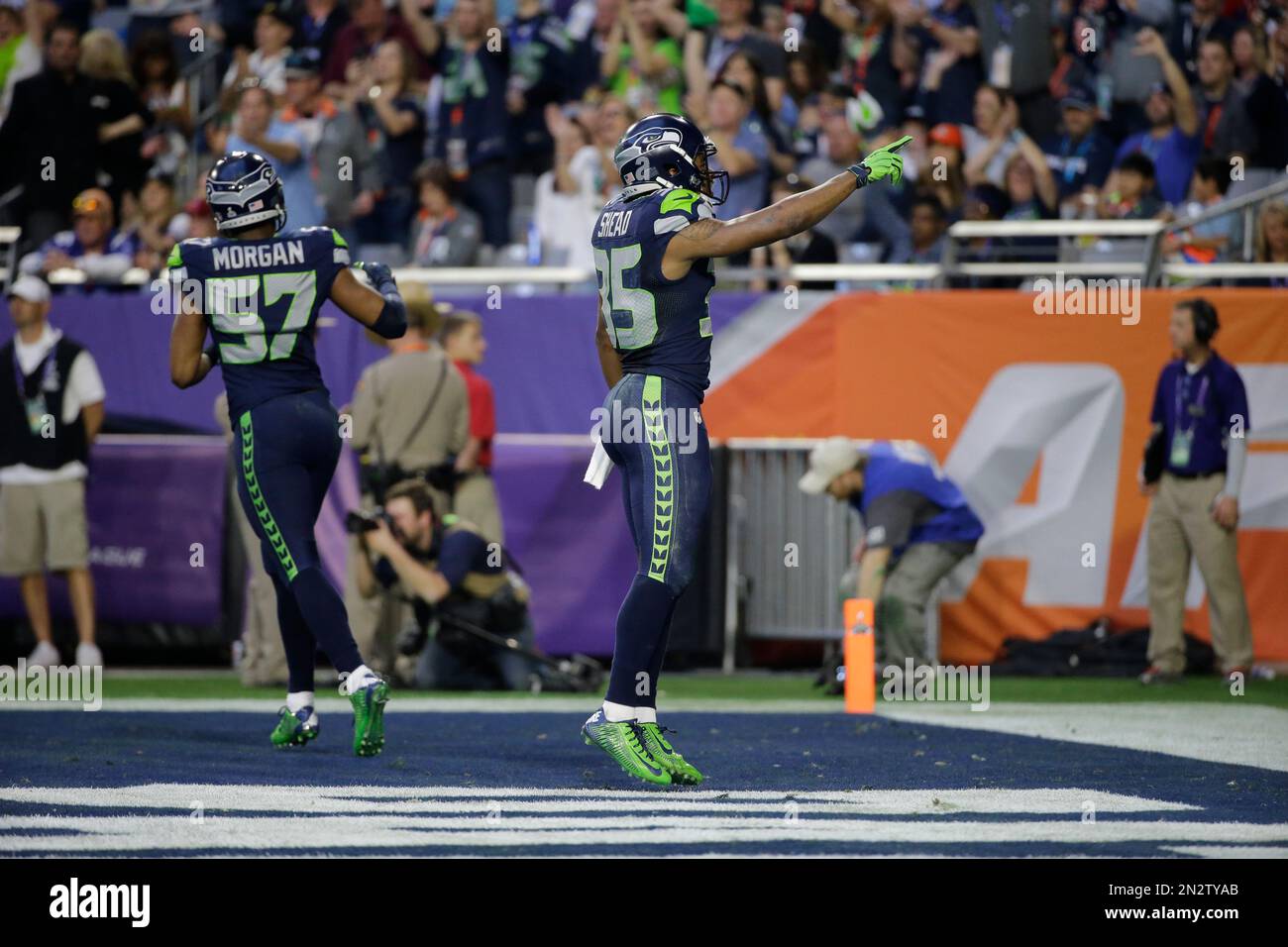 Seattle Seahawks cornerback DeShawn -Shead (35) celebrates during the ...