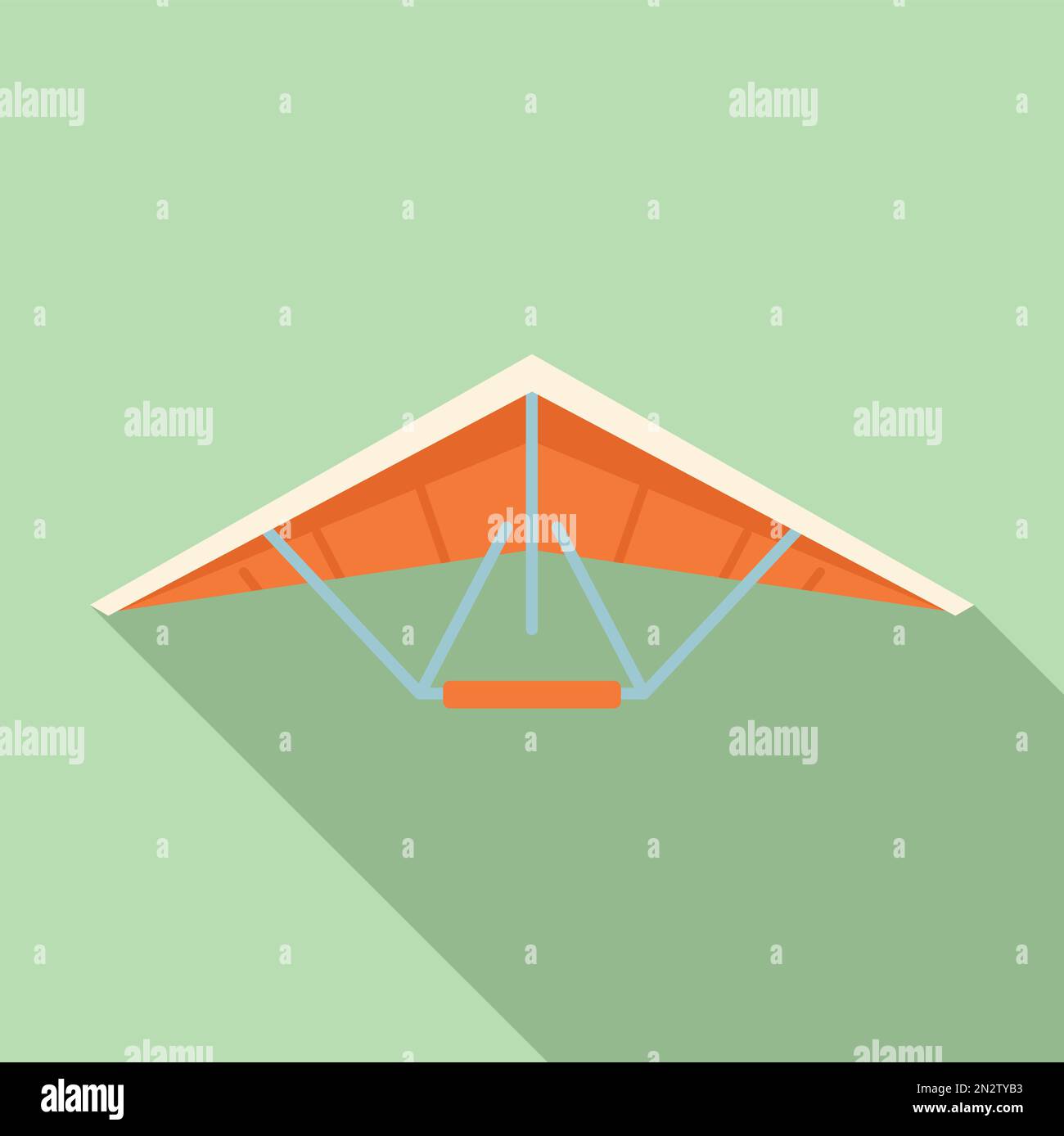 Flight hang glider icon flat vector. Air para. Sky leisure Stock Vector ...