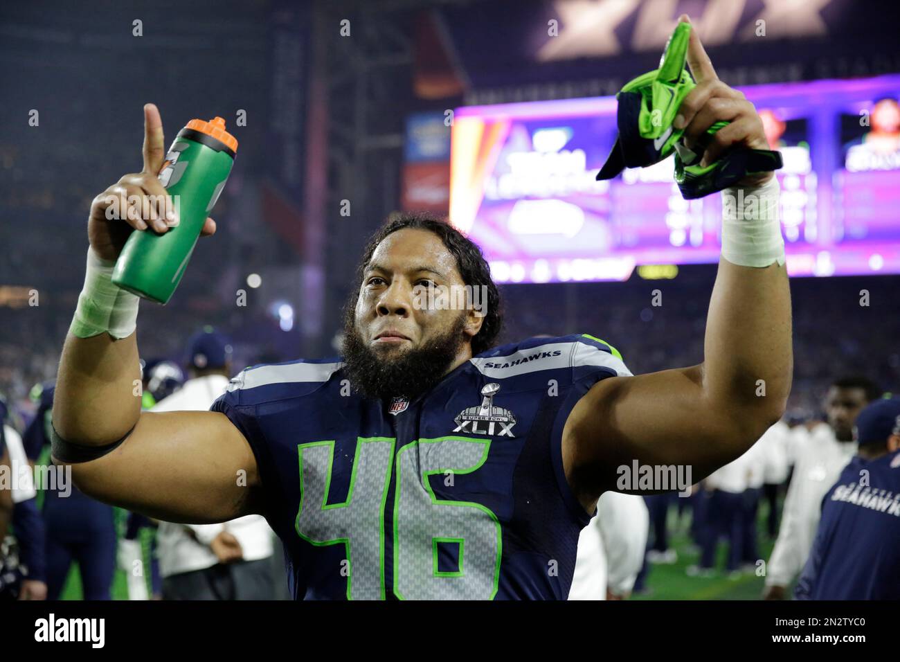 Seattle Seahawks fullback Will Tukuafu (46) during the second half of ...