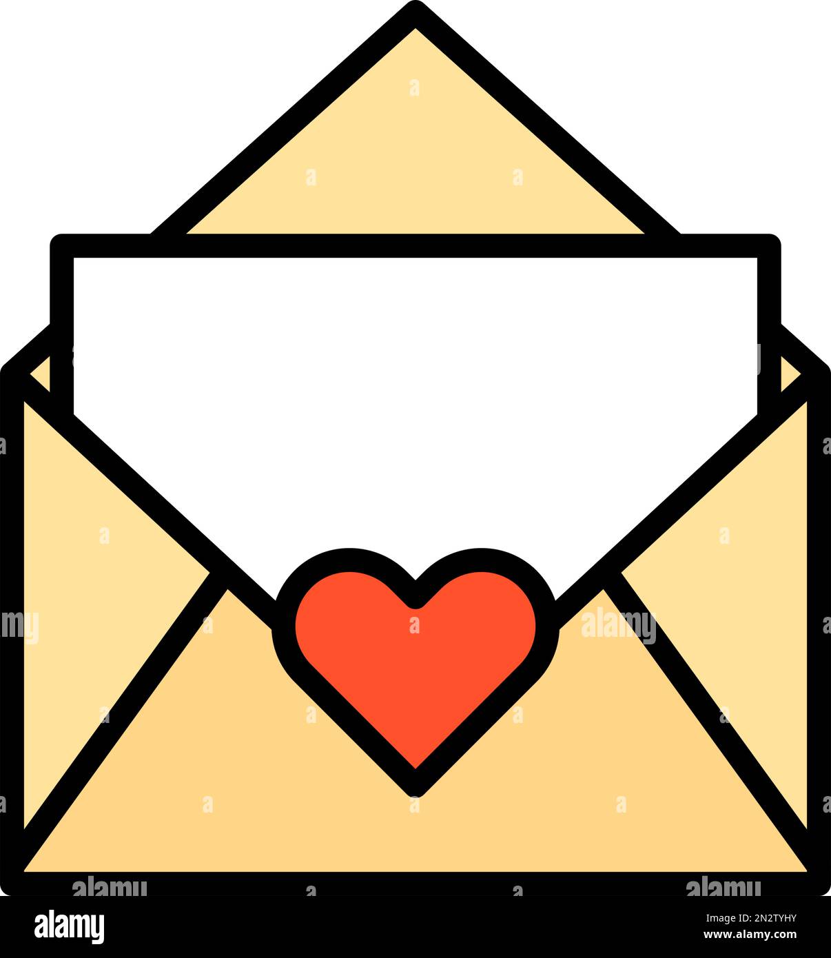 Love letter icon. Love confession. Editable vector Stock Vector Image ...