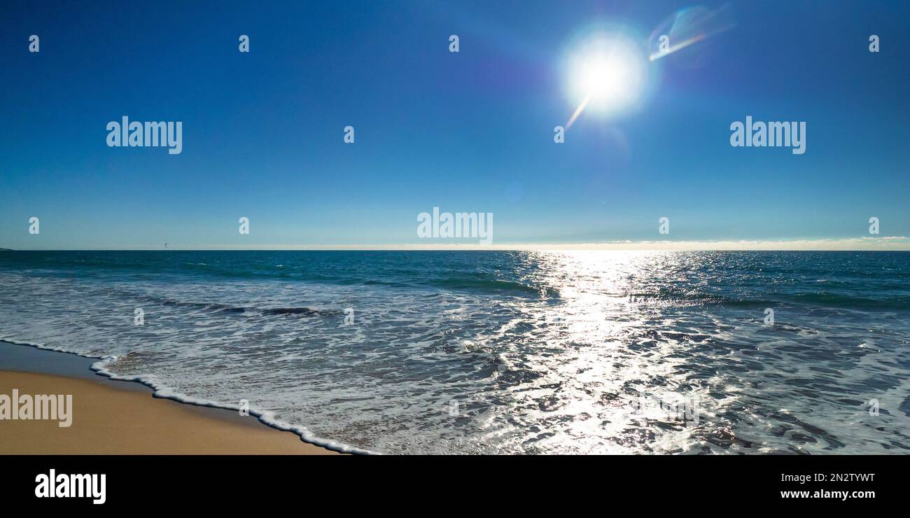 Beach of la Barrosa, Playa de la Barrosa, Chiclana, Andalucía, Spain ...