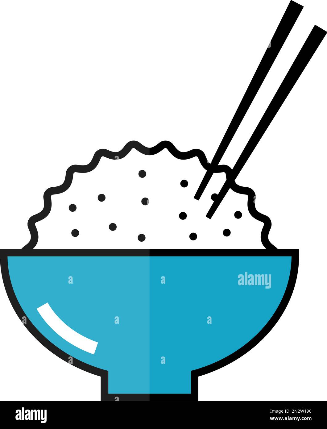 Rice and chopsticks icon. Editable vector Stock Vector Image & Art - Alamy