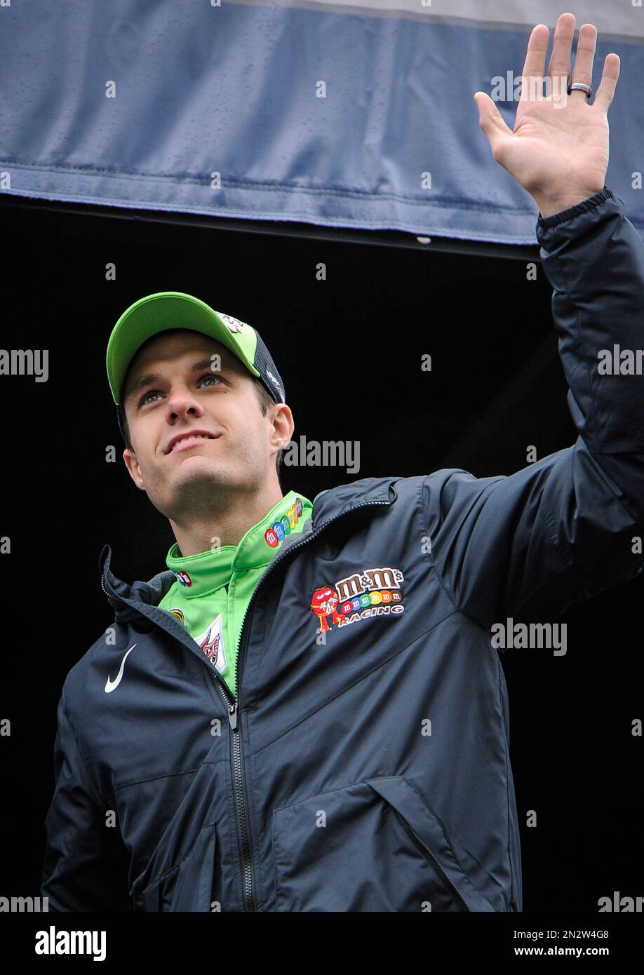 Stock car driver David Ragan is introduced before the Folds of Honor ...