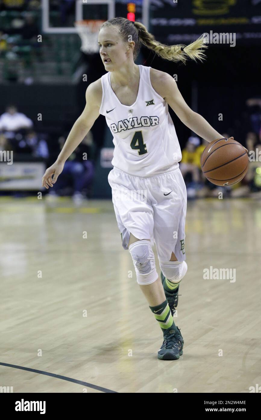 Baylor guard Kristy Wallace dribbles during the first half of an NCAA ...