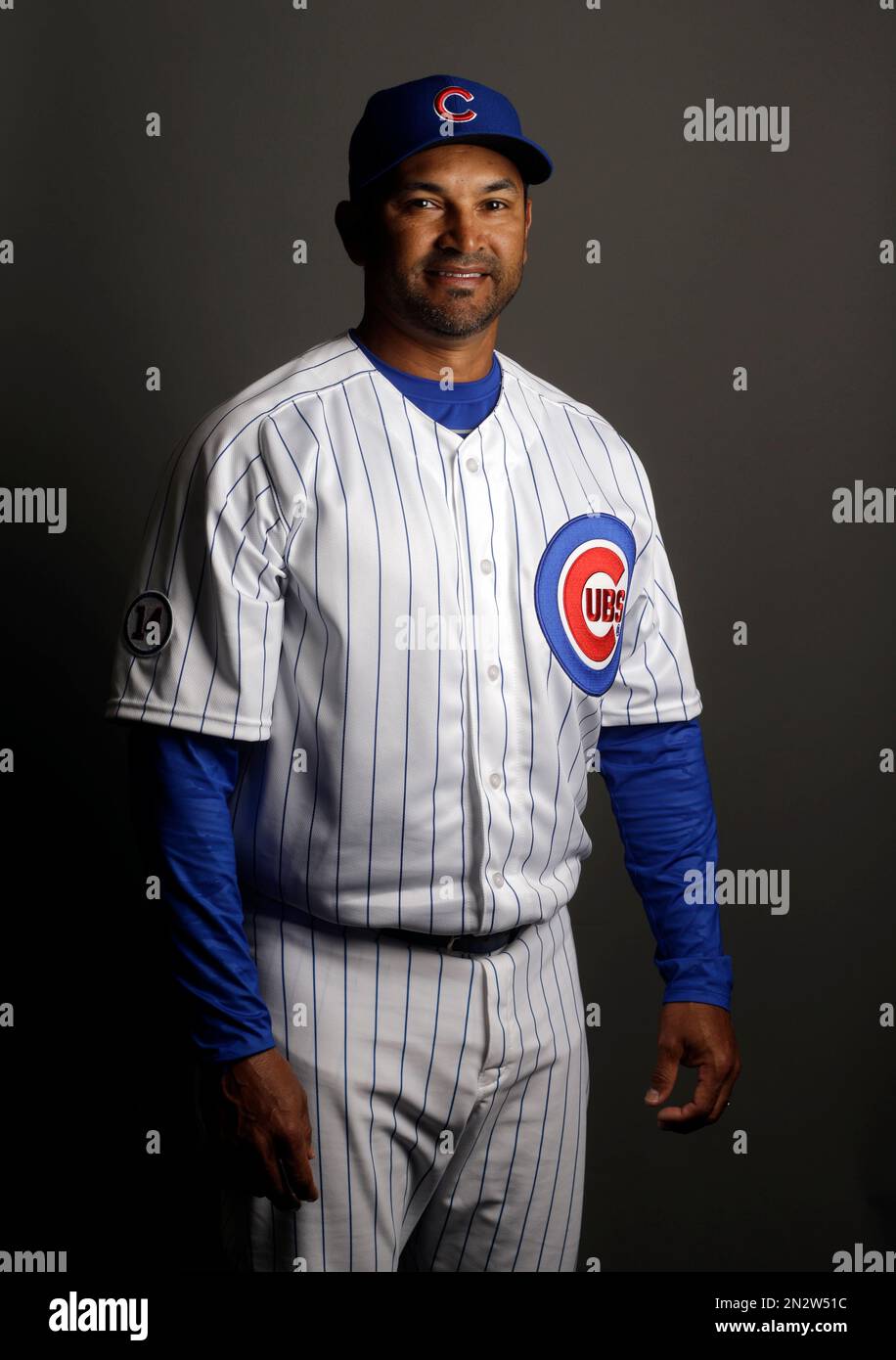 Chicago Cubs bench coach Dave Martinez poses for a picture during the ...
