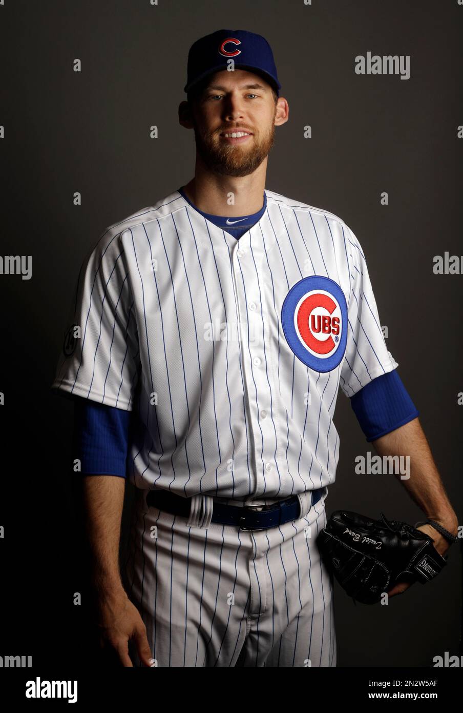 Chicago Cubs’ Daniel Bard poses for a picture during the teams photo ...