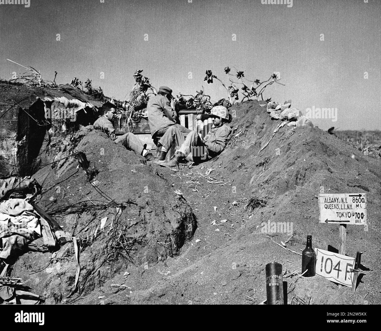 In this handout from the U.S. Coast Guard, U.S. Marines stationed at a ...