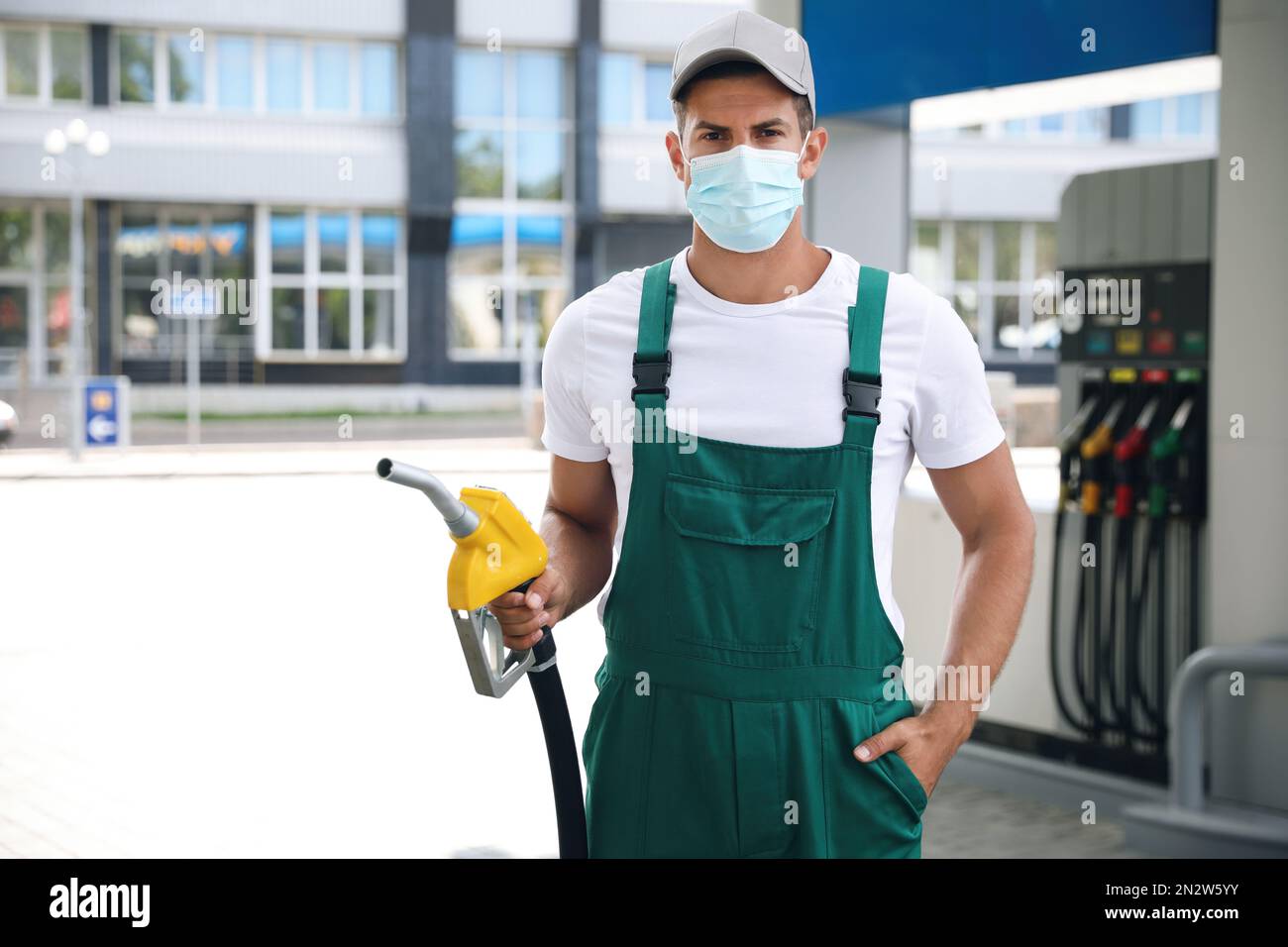 Gas station attendant mask hi-res stock photography and images - Alamy