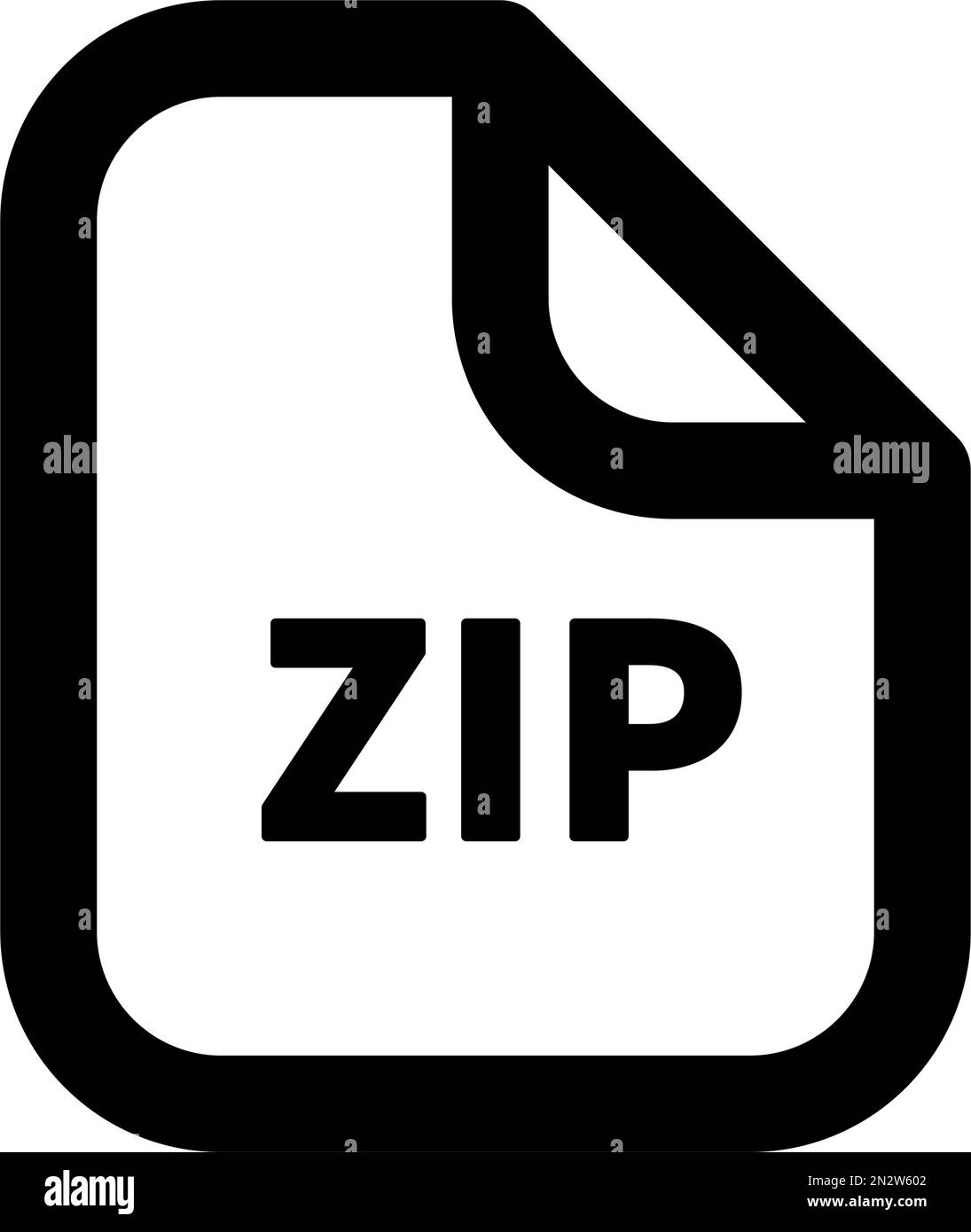 Zip compressed file icon Black and White Stock Photos & Images - Alamy