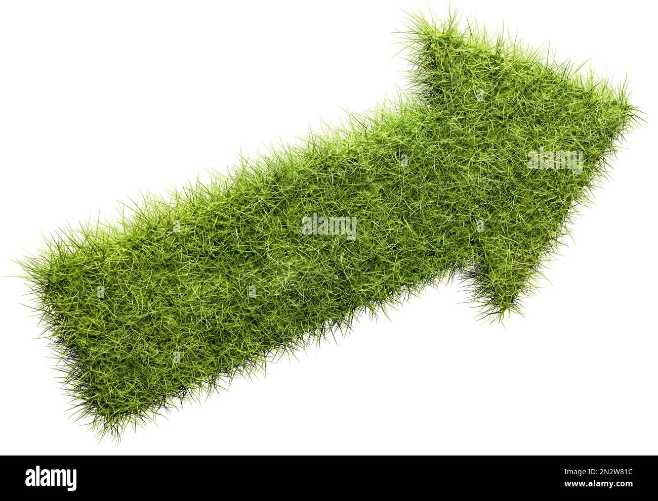 An arrow made of green grass pointing up. Green growth concept ...