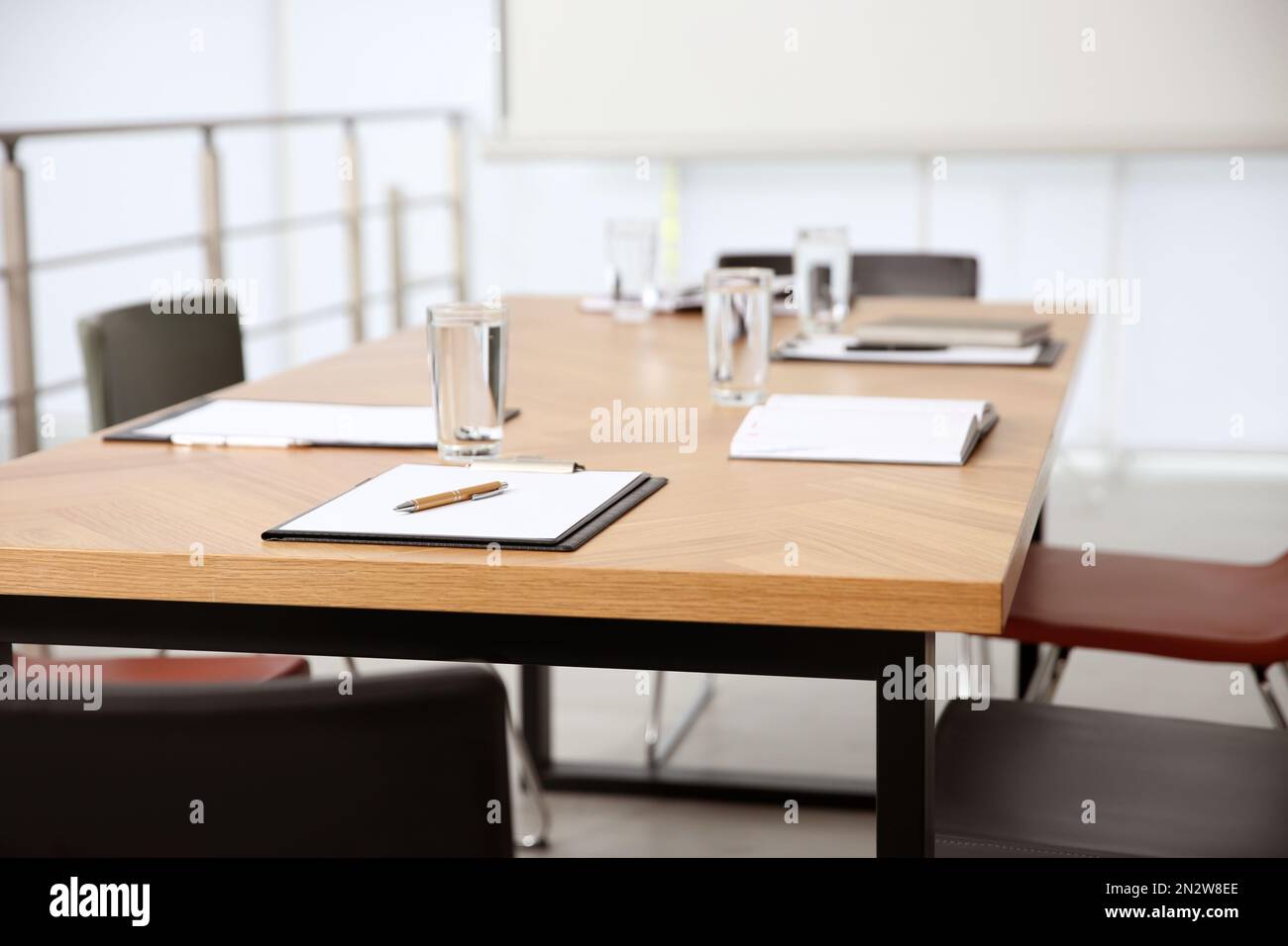 Conference table water glasses set hi-res stock photography and images ...