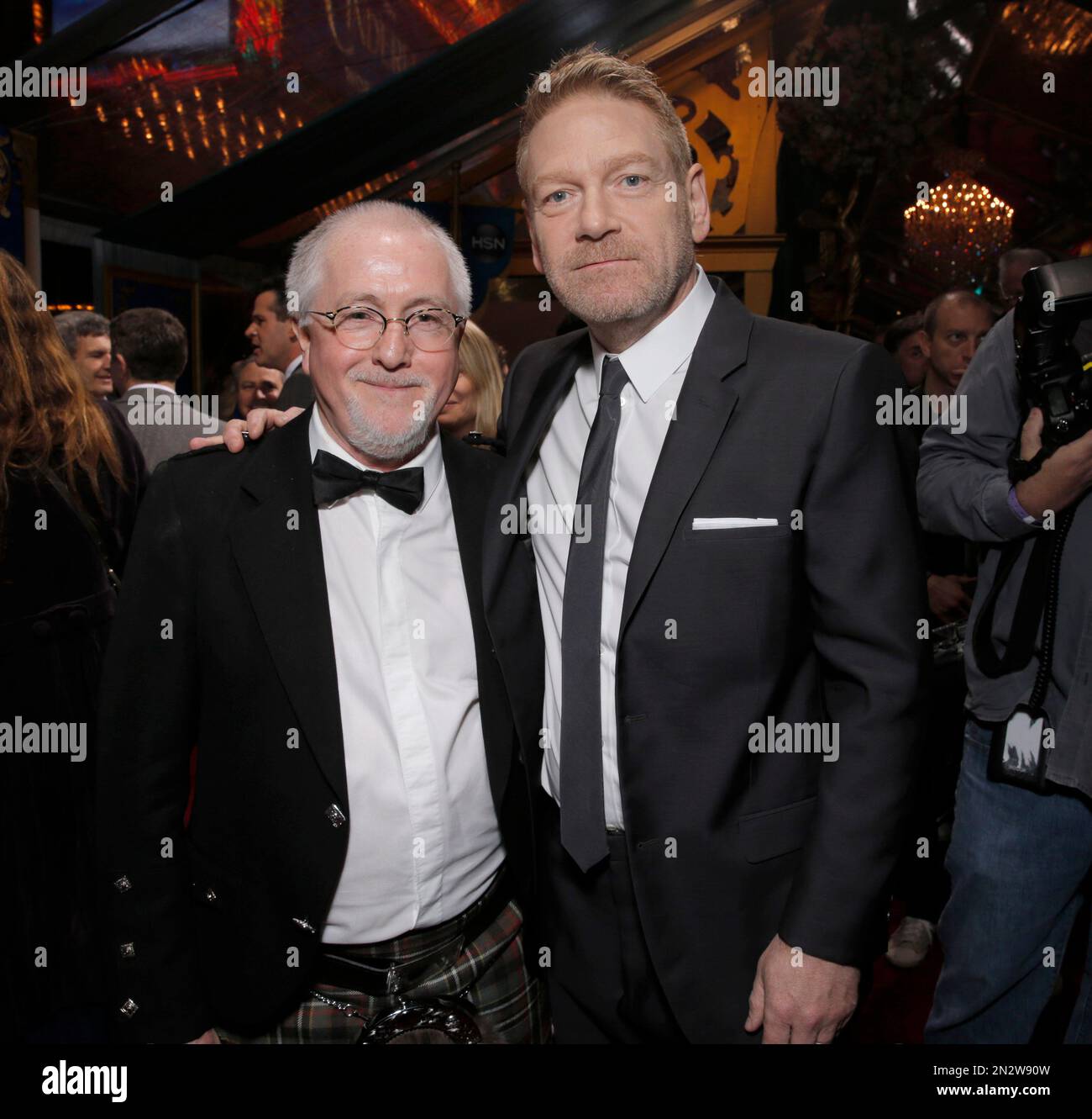 Composer Patrick Doyle (L) and Director Kenneth Branagh attend the World Premiere Of "Cinderella ...