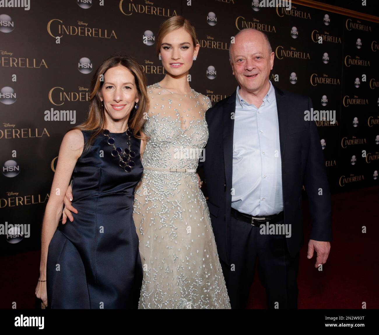 Producer Allison Shearmur, Lily James and Producer David Barron attend ...