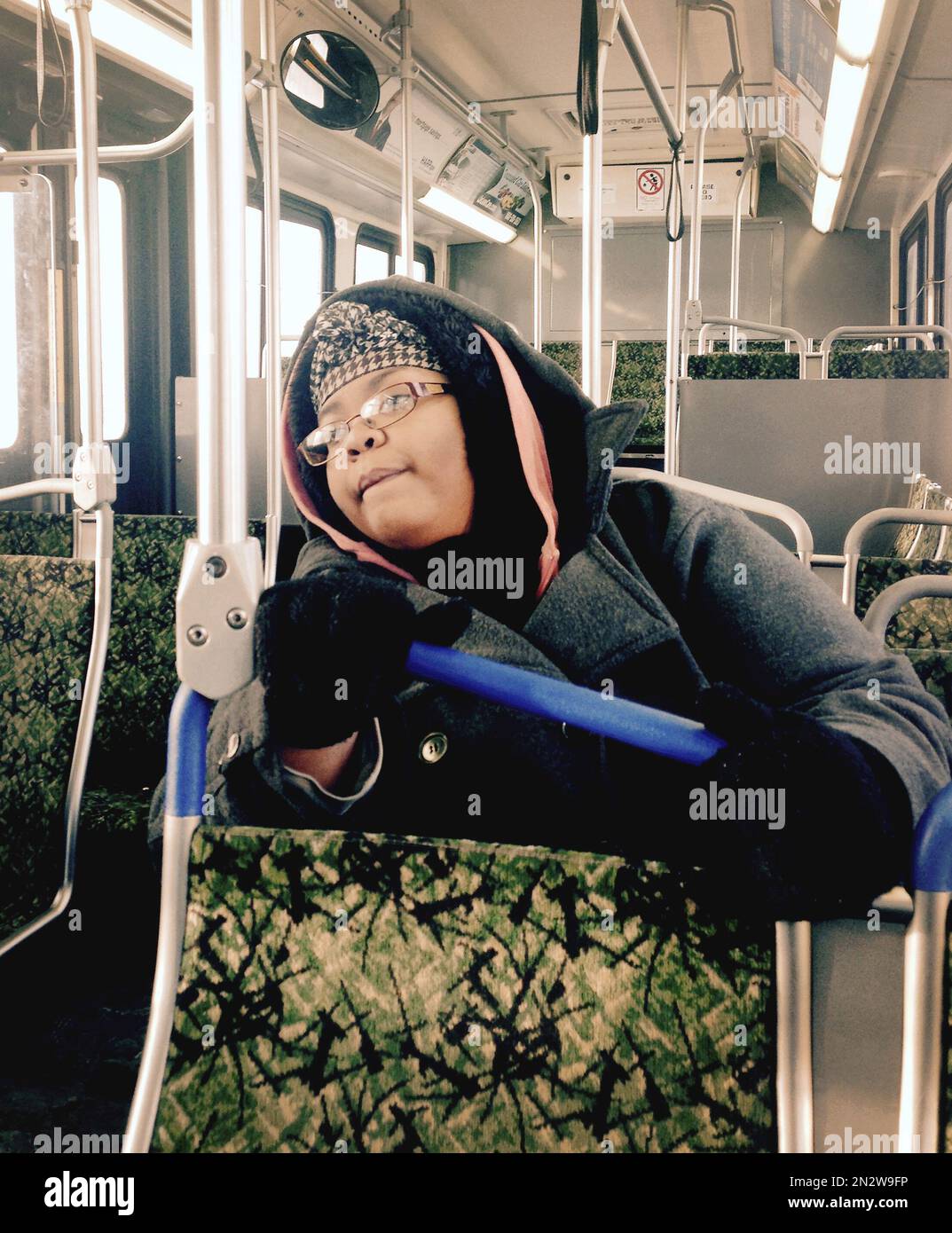 In a photo from Feb. 12, 2015, Alison Norris, 26, waits for a public ...