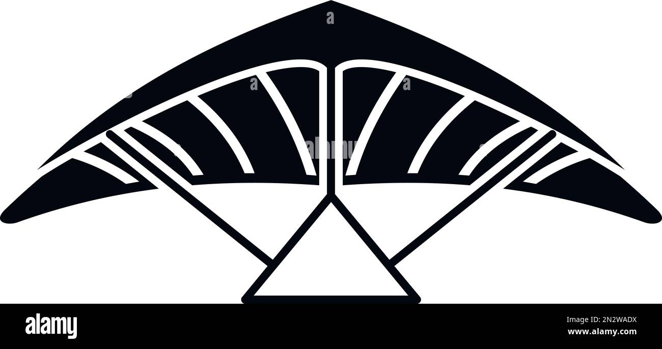 Air glider icon simple vector. Fly man. Plane wind Stock Vector Image ...