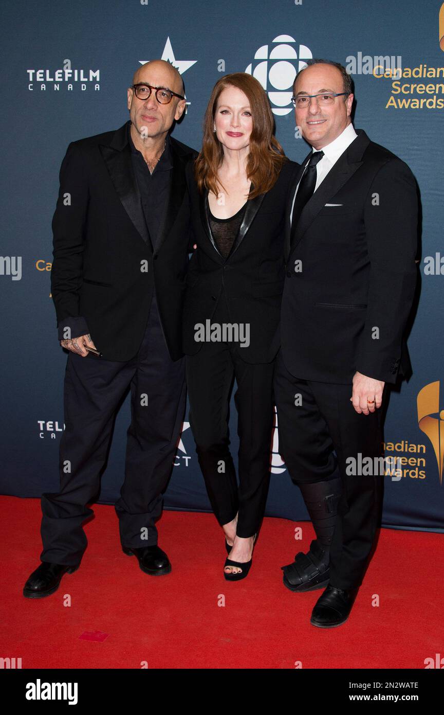 Bruce Wagner, actress Julianne Moore and President of the Academy of ...