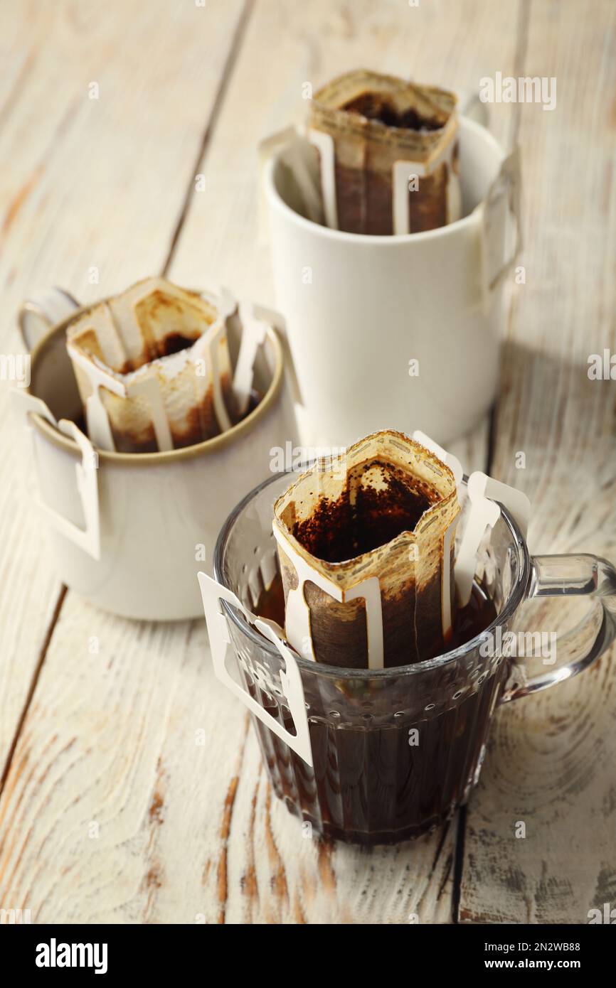 Drip coffee bags hi-res stock photography and images - Alamy